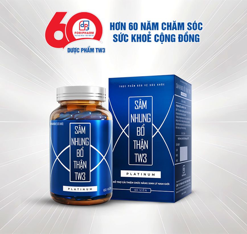 TPBVSK SÂM NHUNG BỔ THẬN TW3 PLATINUM-60v - 1 hộp | Dược Phẩm TW3